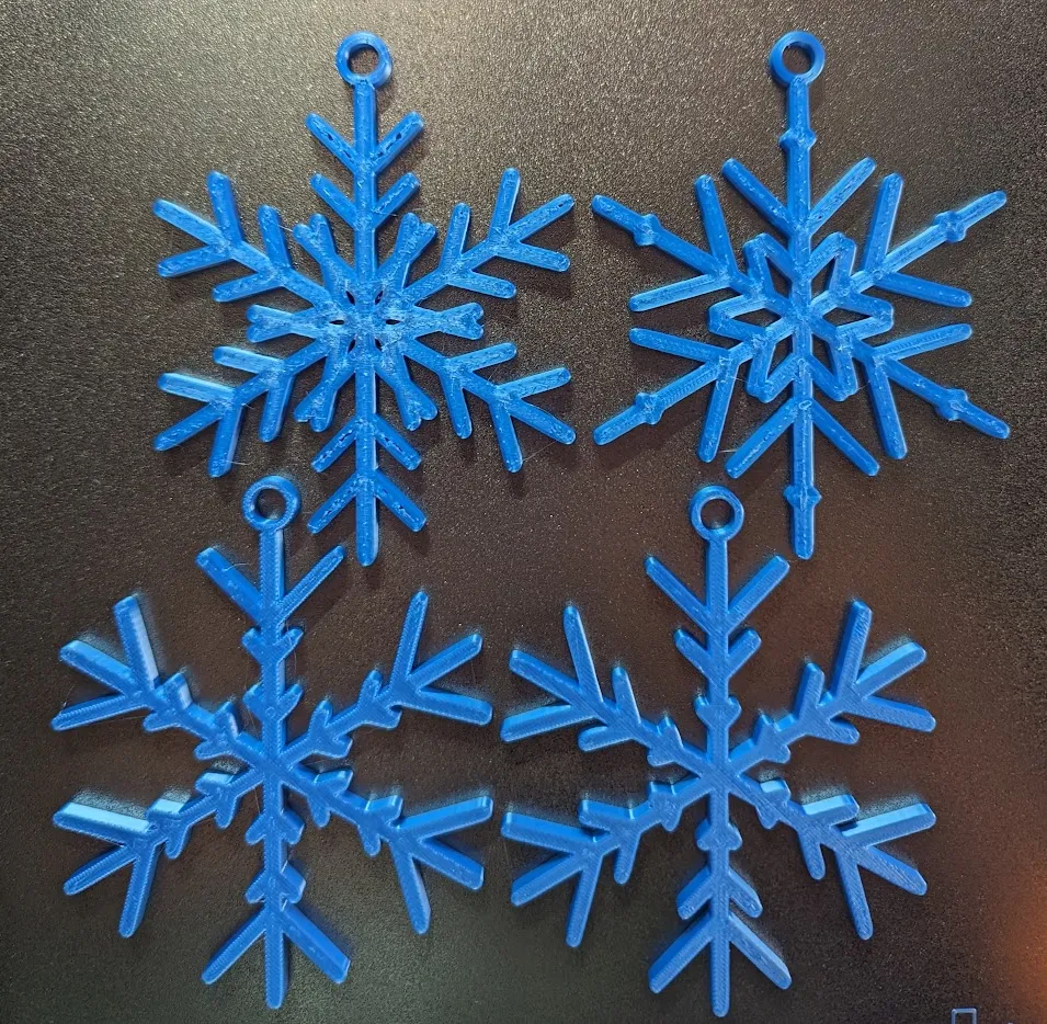 Random Snowflake Christmas Ornaments by TechJeeper - MakerWorld