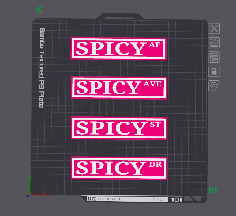 Bookshelf Sign - Spicy (Multi. Options) - Free 3D Print Model - MakerWorld