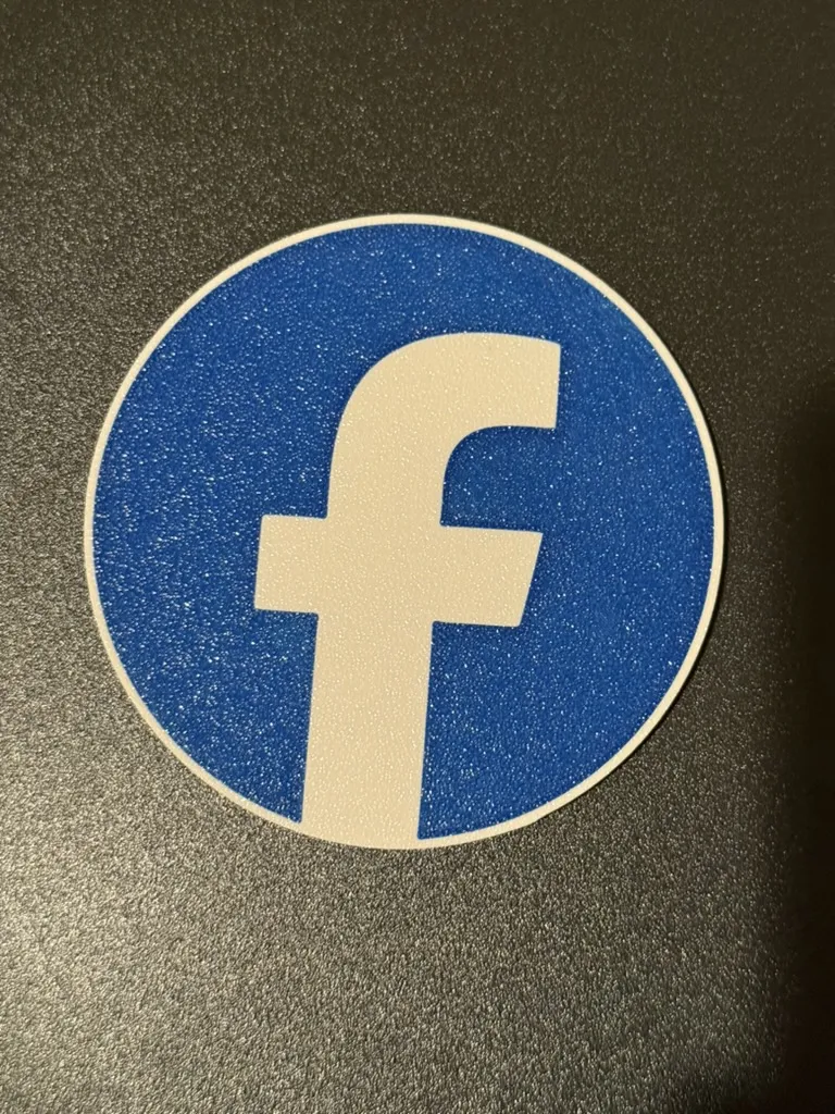 Meta/FB "F" and Thumbs Up Logo Coaster - Free 3D Print Model - MakerWorld