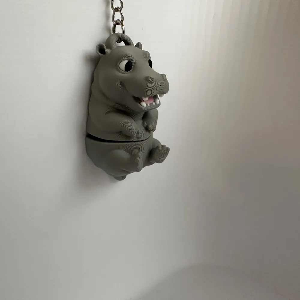 Flexi Hippo Keychain - Free 3D Print Model - MakerWorld