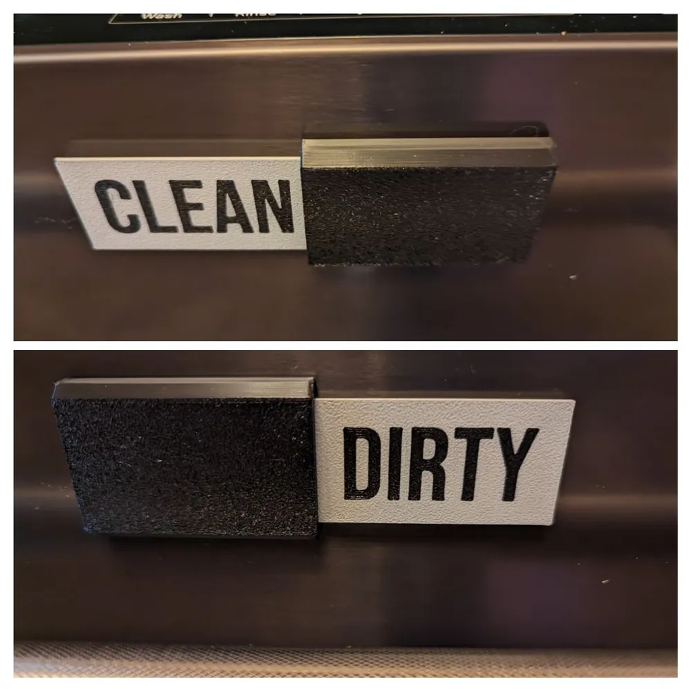 Clean & Dirty Sliding Label w/12x3 Magnets by rodsrealm - MakerWorld