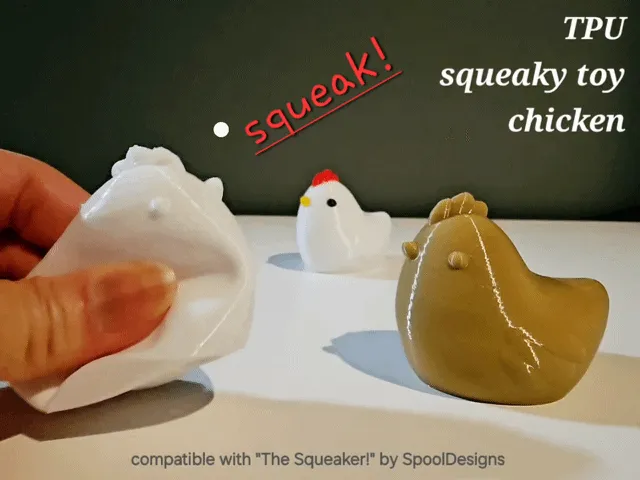 TPU squeaky toy chicken | Use w/ "The Squeaker!" by Karen Chau Designs ...