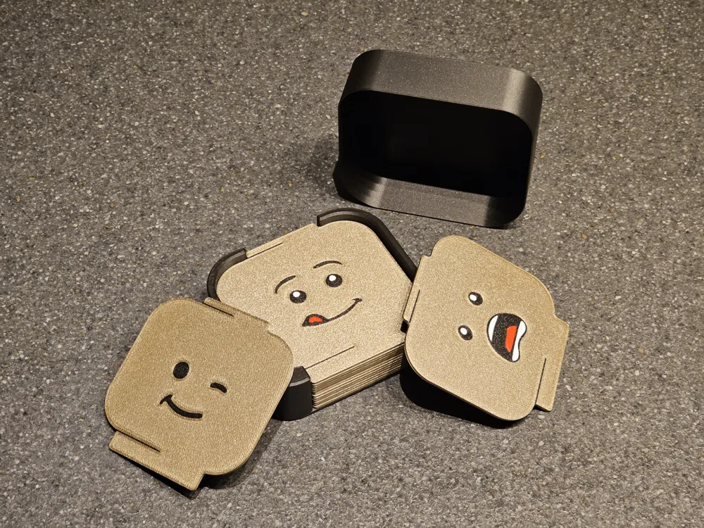 Brick head coasters by EPIQ3D - MakerWorld