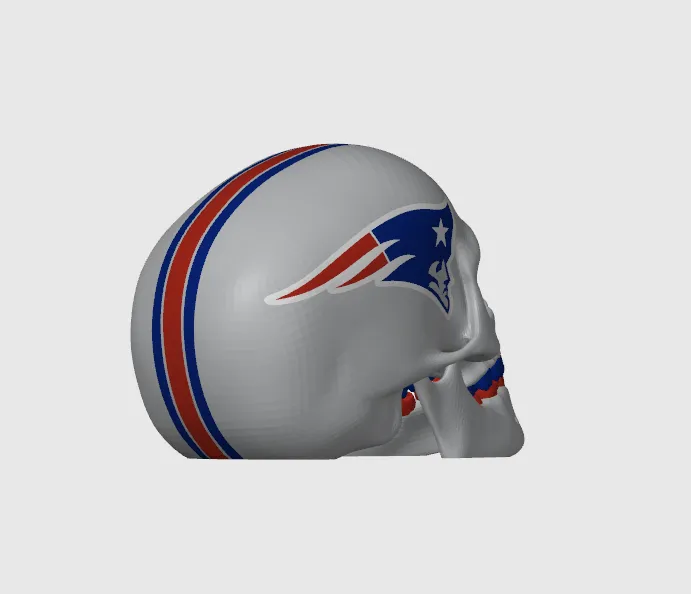 NEW ENGLAND PATRIOTS SKULL by MoltenPlasticNuts MakerWorld: Download ...