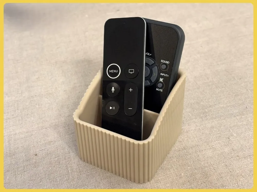 TV Remote Stand/Holder with Dual Compartments - Free 3D Print Model ...