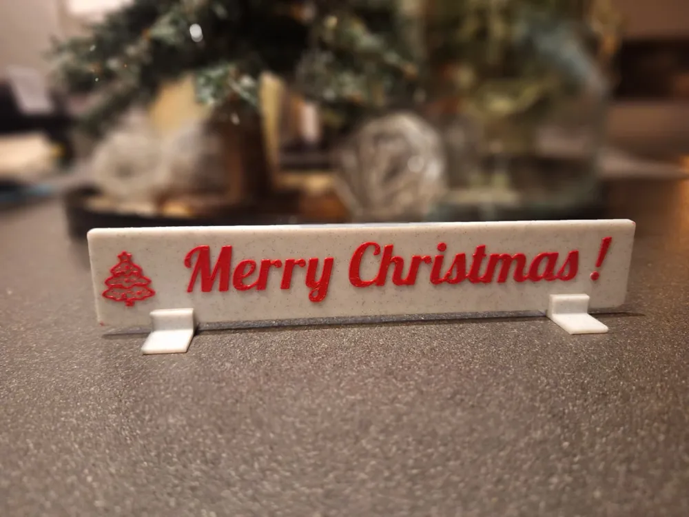 Tabletop sign & name plate - parametric - v2 - Free 3D Print Model ...