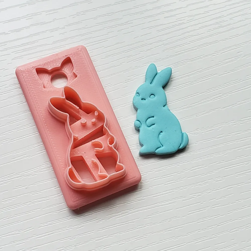 Rabbit Bunny Polymer Clay Earring Cutter by The Pudgy Art Bandit ...