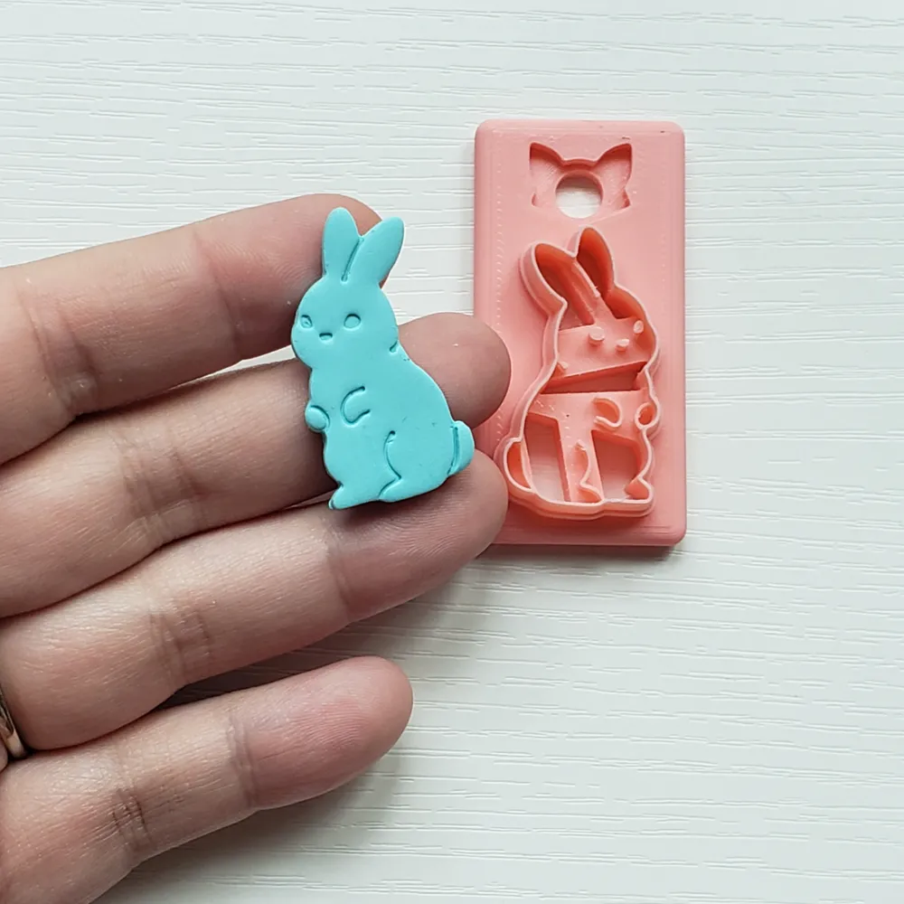 Rabbit Bunny Polymer Clay Earring Cutter by The Pudgy Art Bandit ...