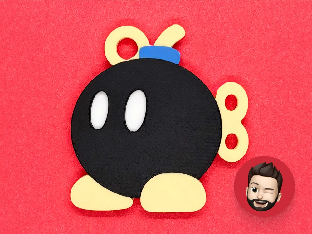 Mario bomb keychain by nicodeimos - MakerWorld