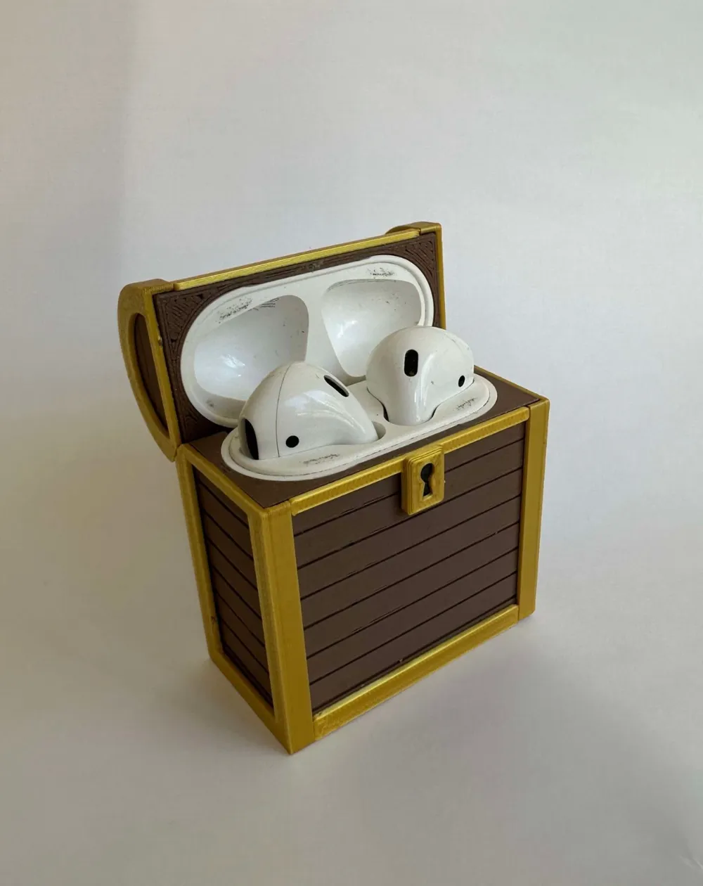 Wooden chest airpod (2nd Gen) - Free 3D Print Model - MakerWorld