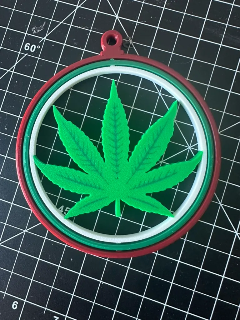 Pot Leaf Ornament - Free 3D Print Model - MakerWorld