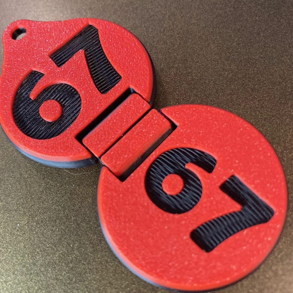 67 Slider and Flip Fidget + Keychain (35 mins) - Free 3D Print Model ...