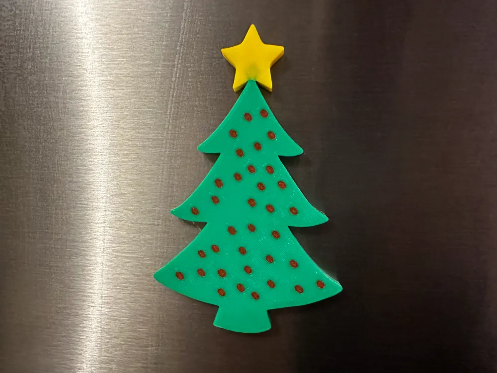 Christmas Tree Magnet using 6x2mm Magnets by thetwizt - MakerWorld