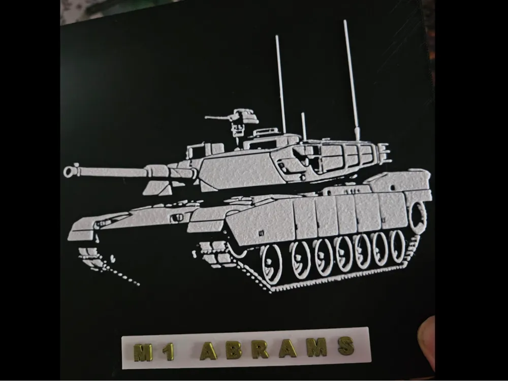 M1 Abrams Hueforge + extra Name Tag - Free 3D Print Model - MakerWorld