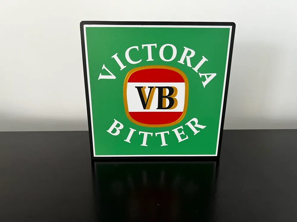 Victoria Bitter (VB) old style logo light box by perryr - MakerWorld
