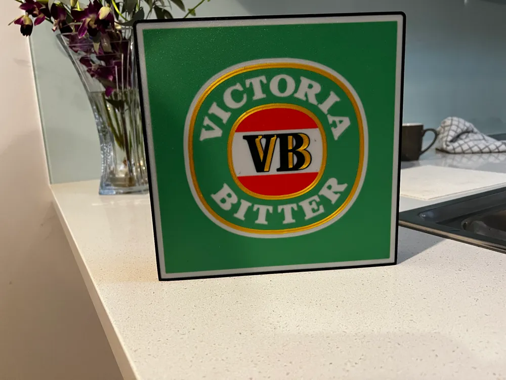 Victoria Bitter (VB) old style logo light box by perryr - MakerWorld