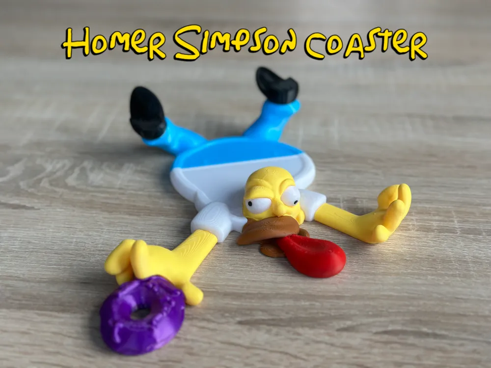 Homer Simpson coaster by 3Dcrabi MakerWorld: Download Free 3D Models