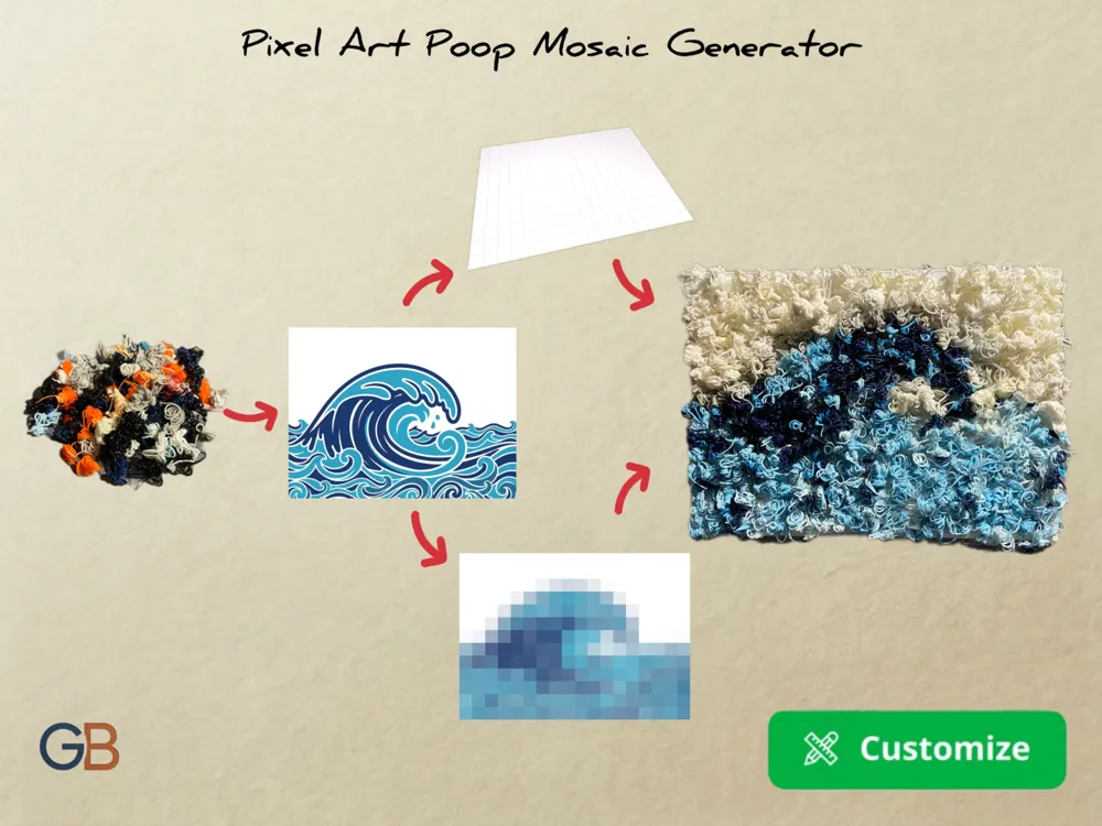 Pixel Art Poop Mosaic Generator - Free 3D Print Model - MakerWorld