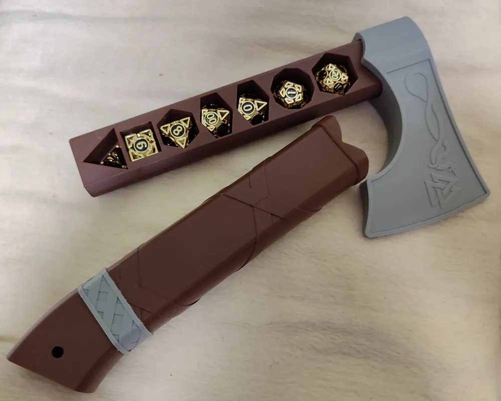 DND Dice holder AXE - Free 3D Print Model - MakerWorld