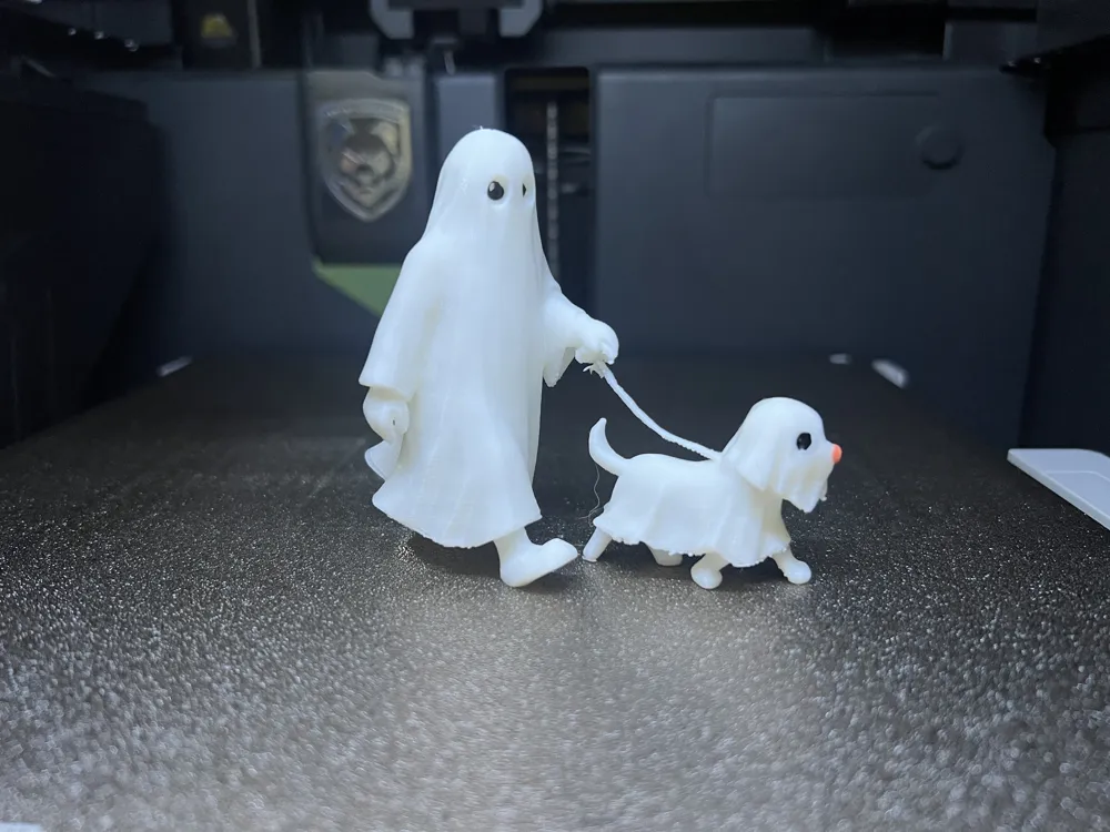 Cute Ghost walking Ghost Dog Halloween Figurine by Starlayer Studio ...