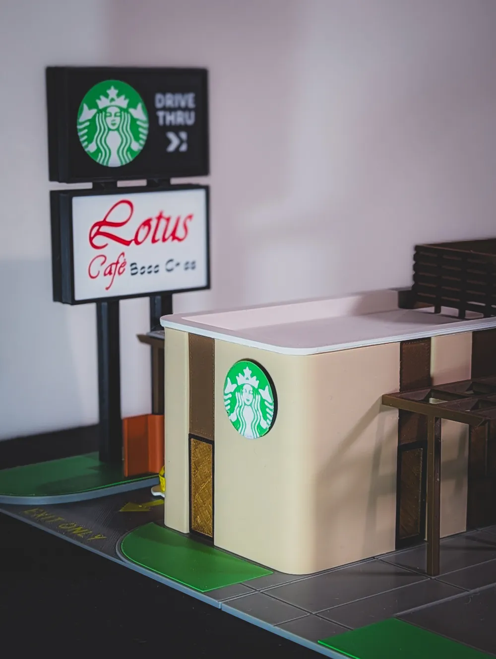 Conjunto de Modelo Starbucks - Diorama Escala 1:64 - Modelo gratuito ...