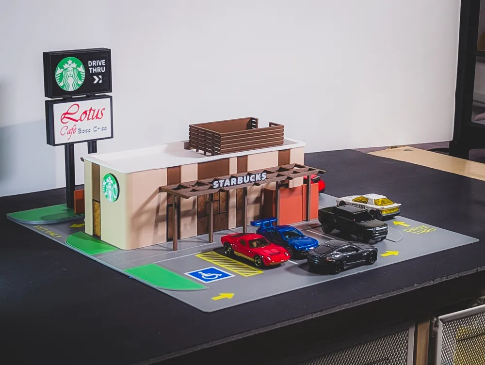 Starbucks Model Set - 1:64 Scale Diorama - Free 3D Print Model - MakerWorld