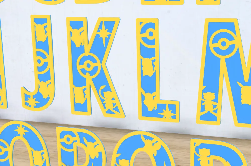Pokemon Alphabet Single & Multicolor Letters by JF-699 - MakerWorld