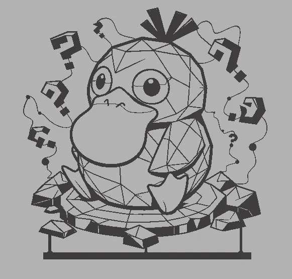 Low Poly Geometric Psyduck V1 The Puzzled Wanderer by 3DPrintWolf ...