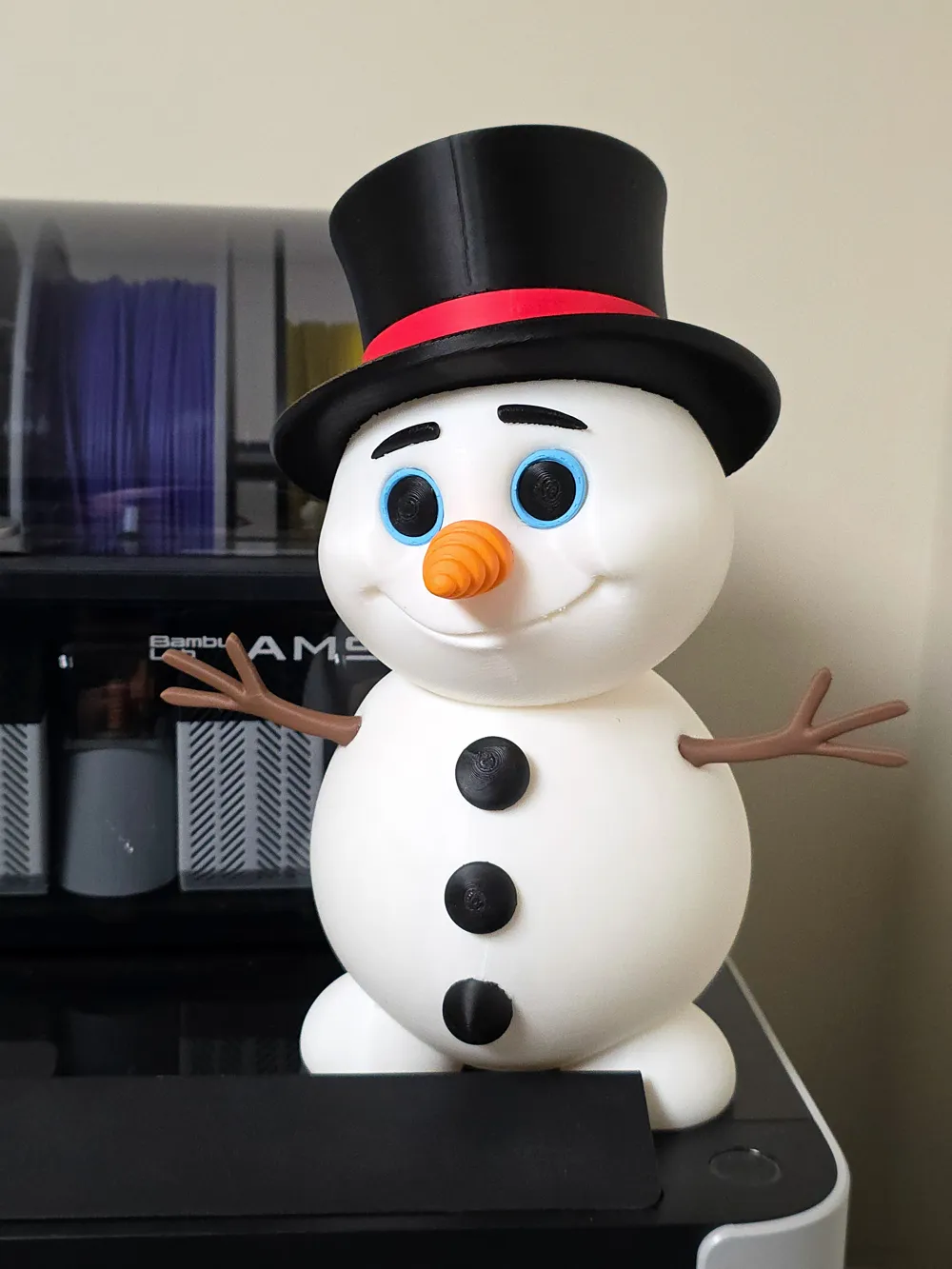 Christmas Snowman / NO AMS - Free 3D Print Model - MakerWorld