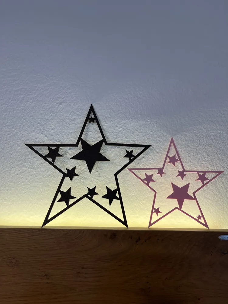 Star Decoration with 8 Connected Mini Stars by LetHimPrintMakerWorld ...