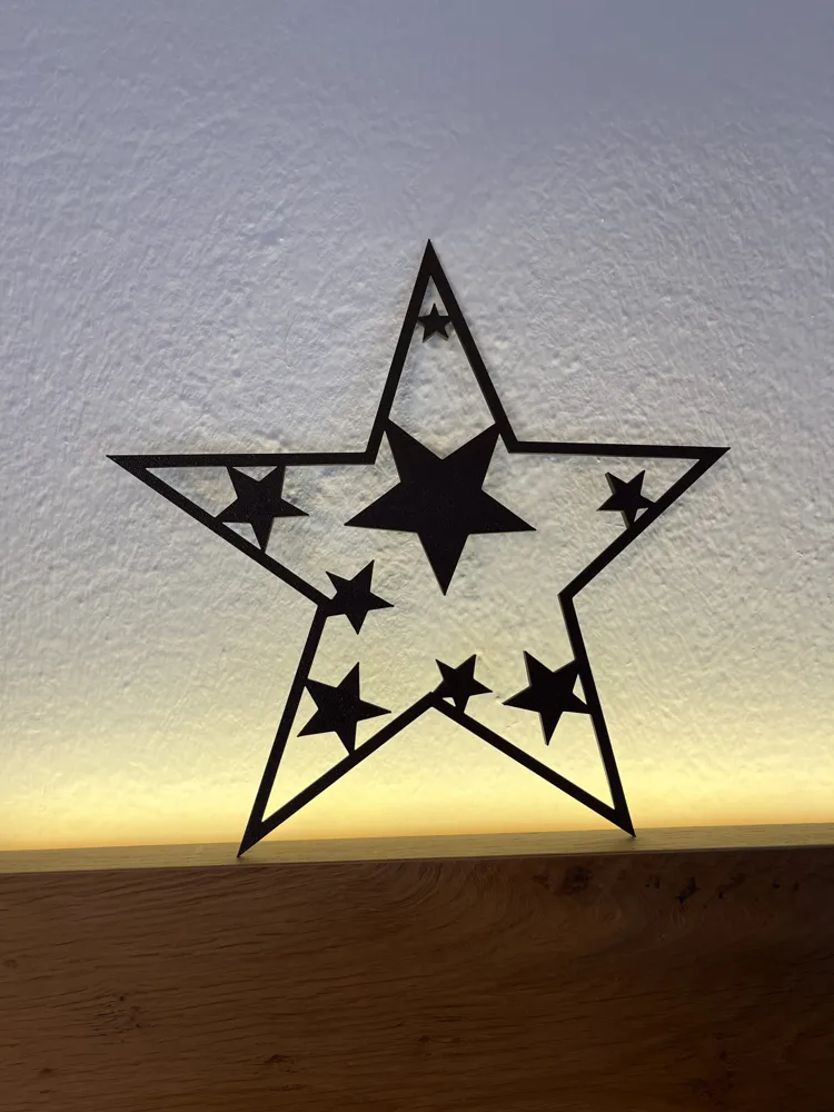 Star Decoration with 8 Connected Mini Stars by LetHimPrintMakerWorld ...