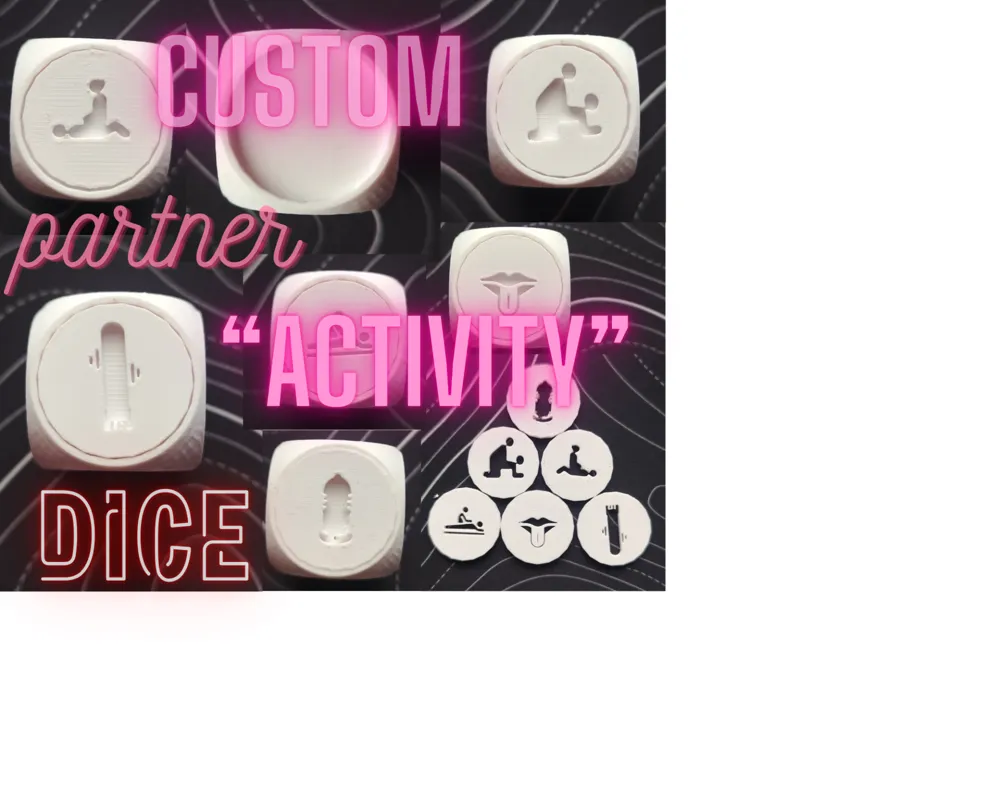 Customisable Partner Activity Dice v2 - Free 3D Print Model - MakerWorld