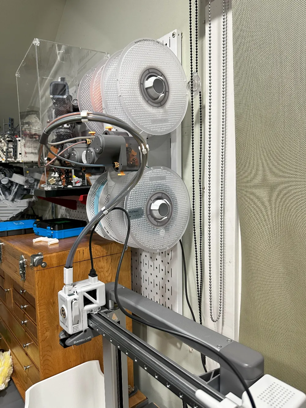 AMS Lite Vertical Pegboard Mount by dacostad - MakerWorld