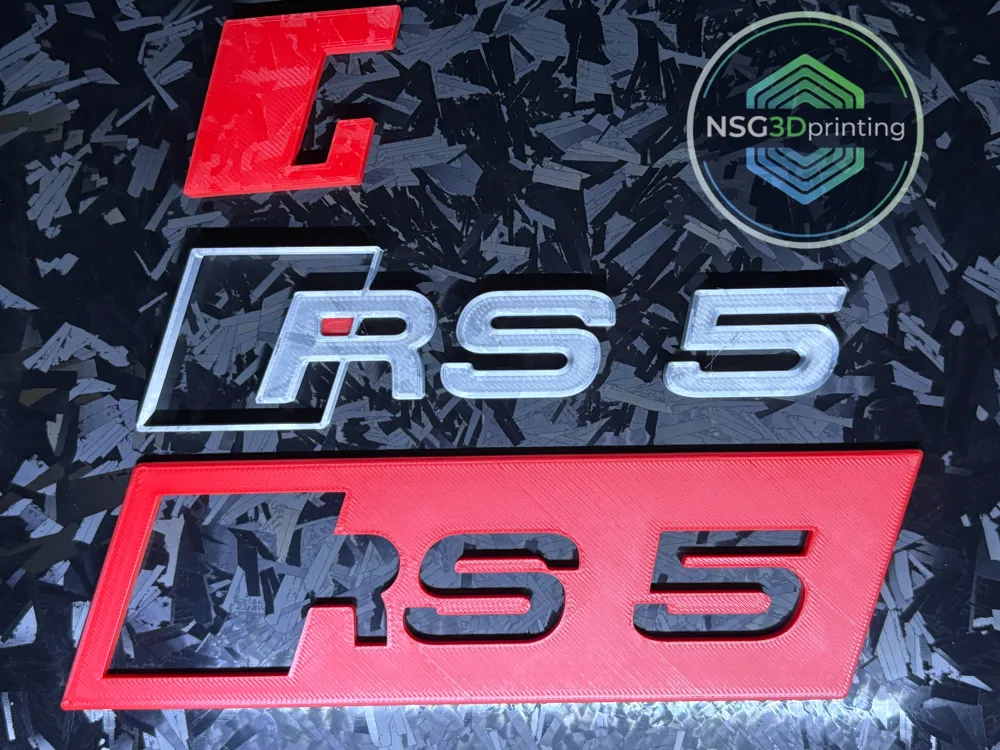 Audi RS5 Badge - Free 3D Print Model - MakerWorld