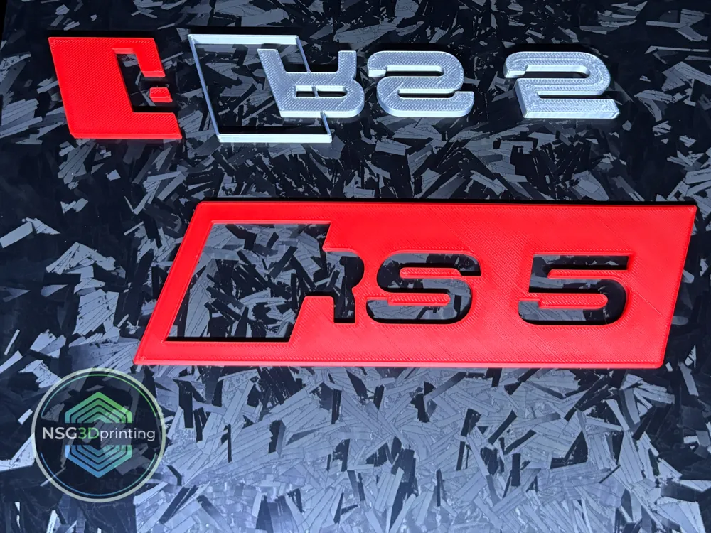Audi RS5 Badge - Free 3D Print Model - MakerWorld