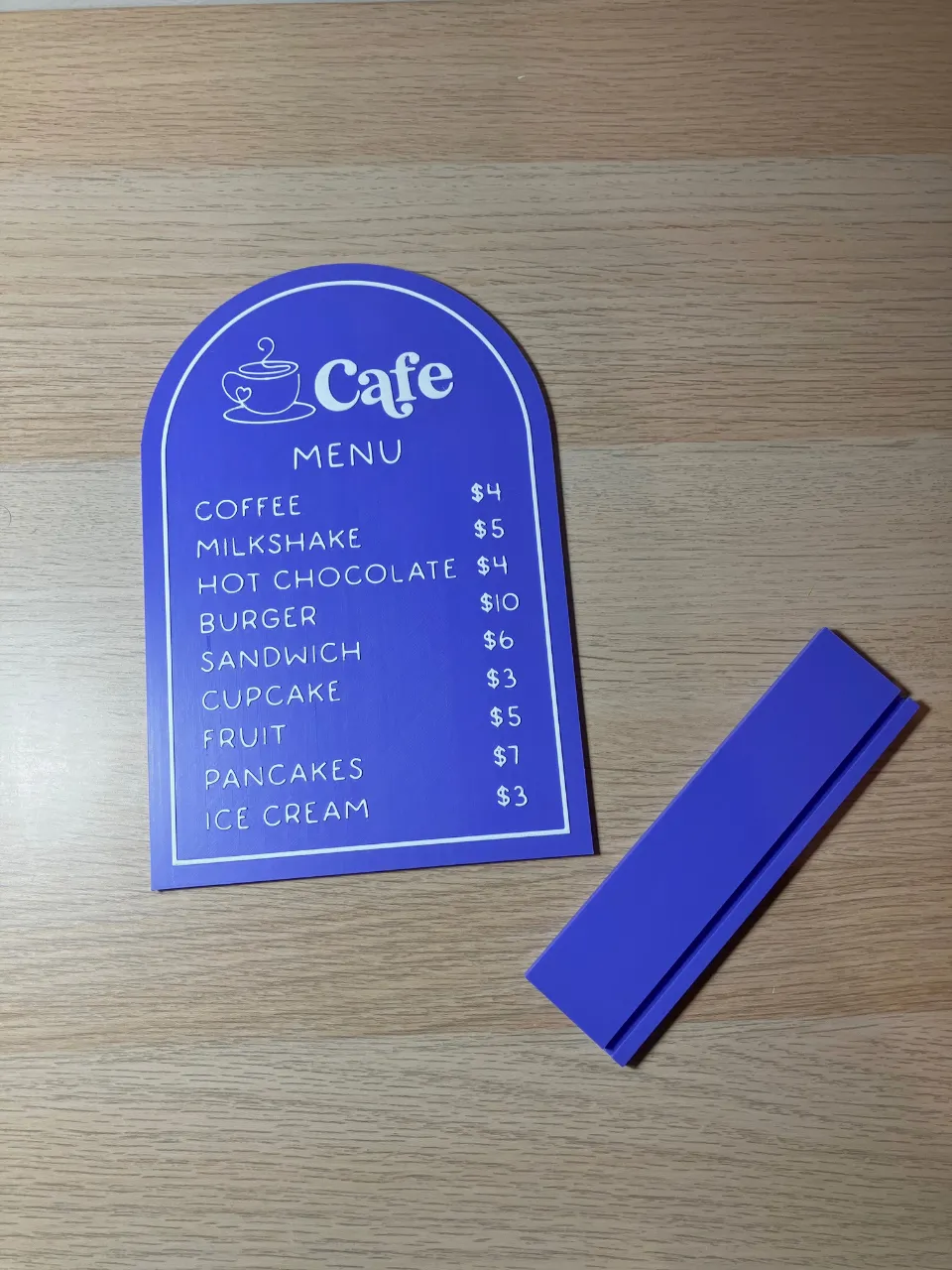 Kinder Café Menüschild - Rollenspiel – Kostenloses 3D-Druckmodell ...