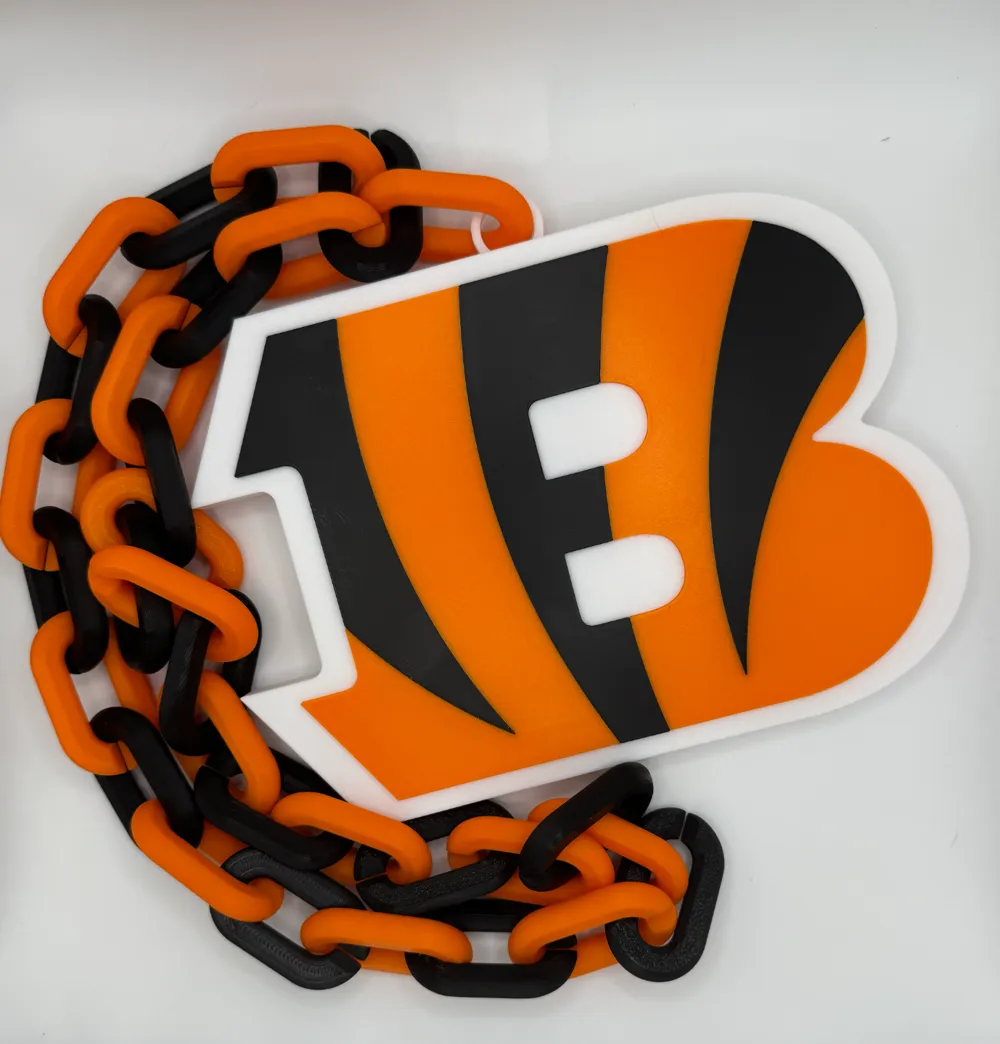 Cincinnati Bengals Oversized Logo CHain by Billrobland - MakerWorld