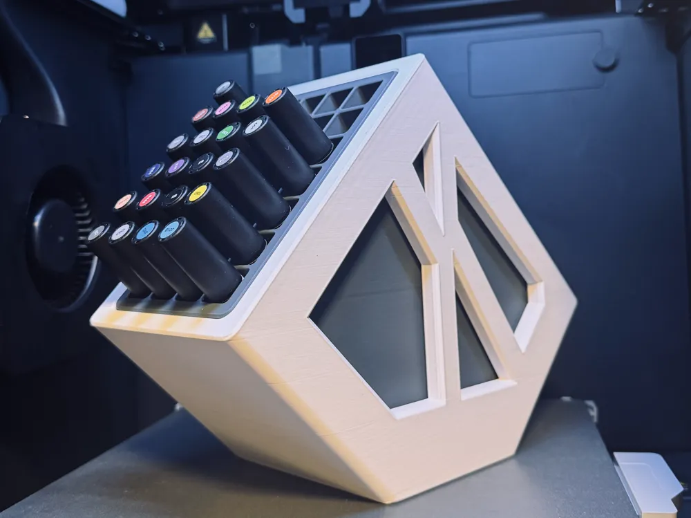 ProMarker Holder / Organizer Holds 28 Markers - Free 3D Print Model ...