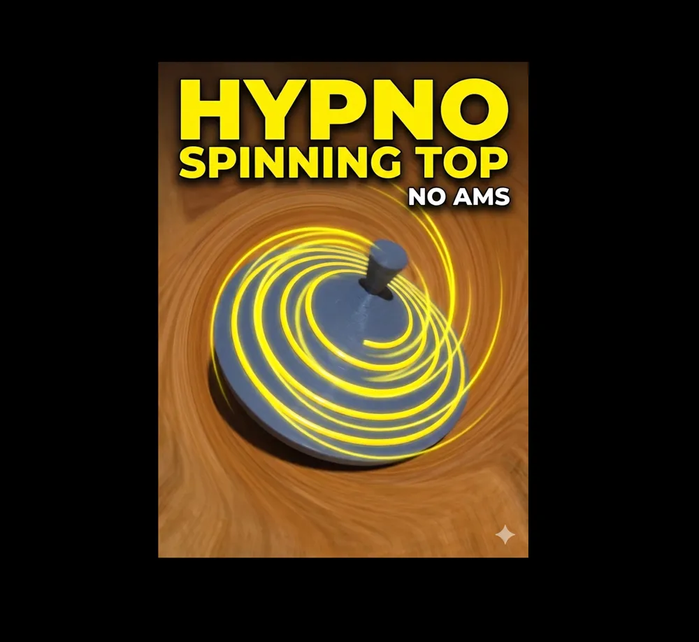 Hypno Spinning Top | NO AMS | Filament Snap-In - Free 3D Print Model ...
