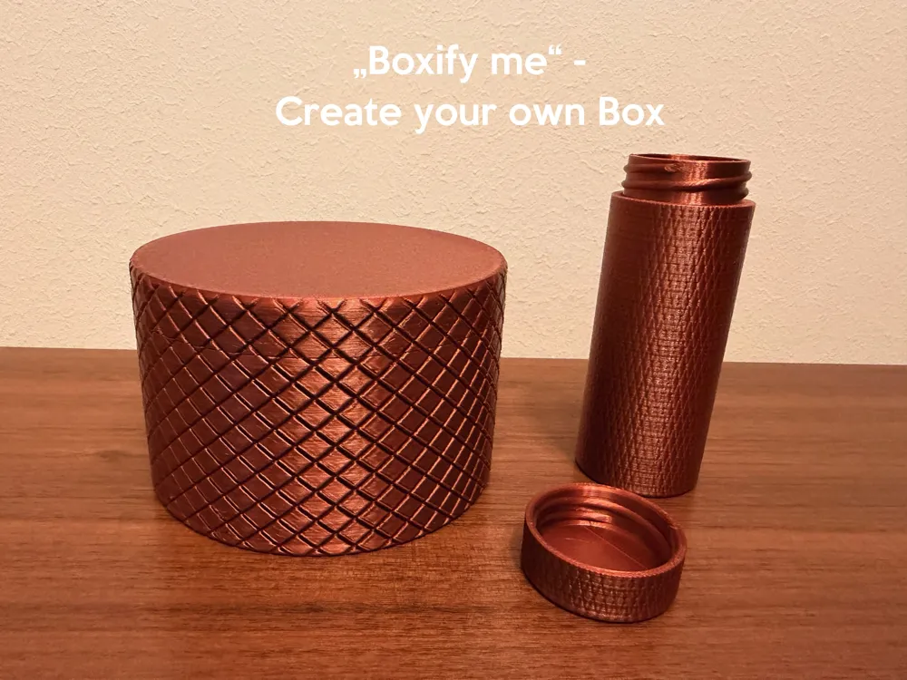 Parametric Box / Container with Screw-On Lid - Free 3D Print Model ...