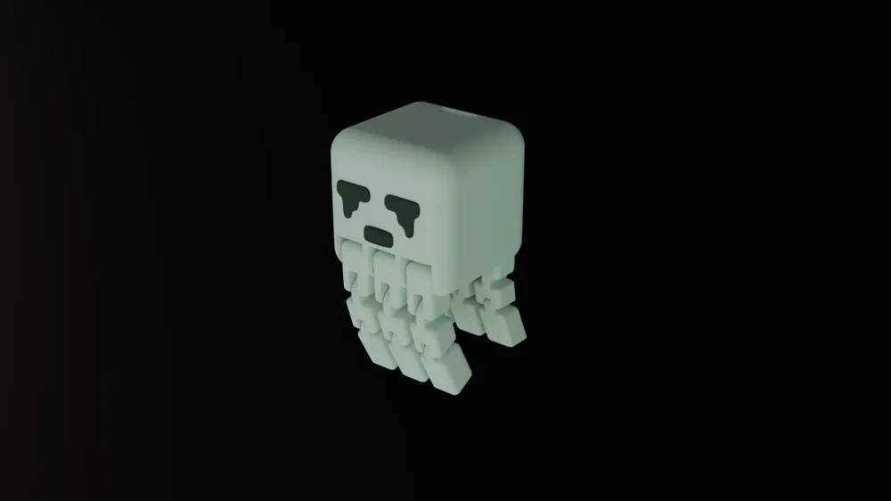Print-in-Place Articulated Minecraft Q-Version Ghast by 1230x ...
