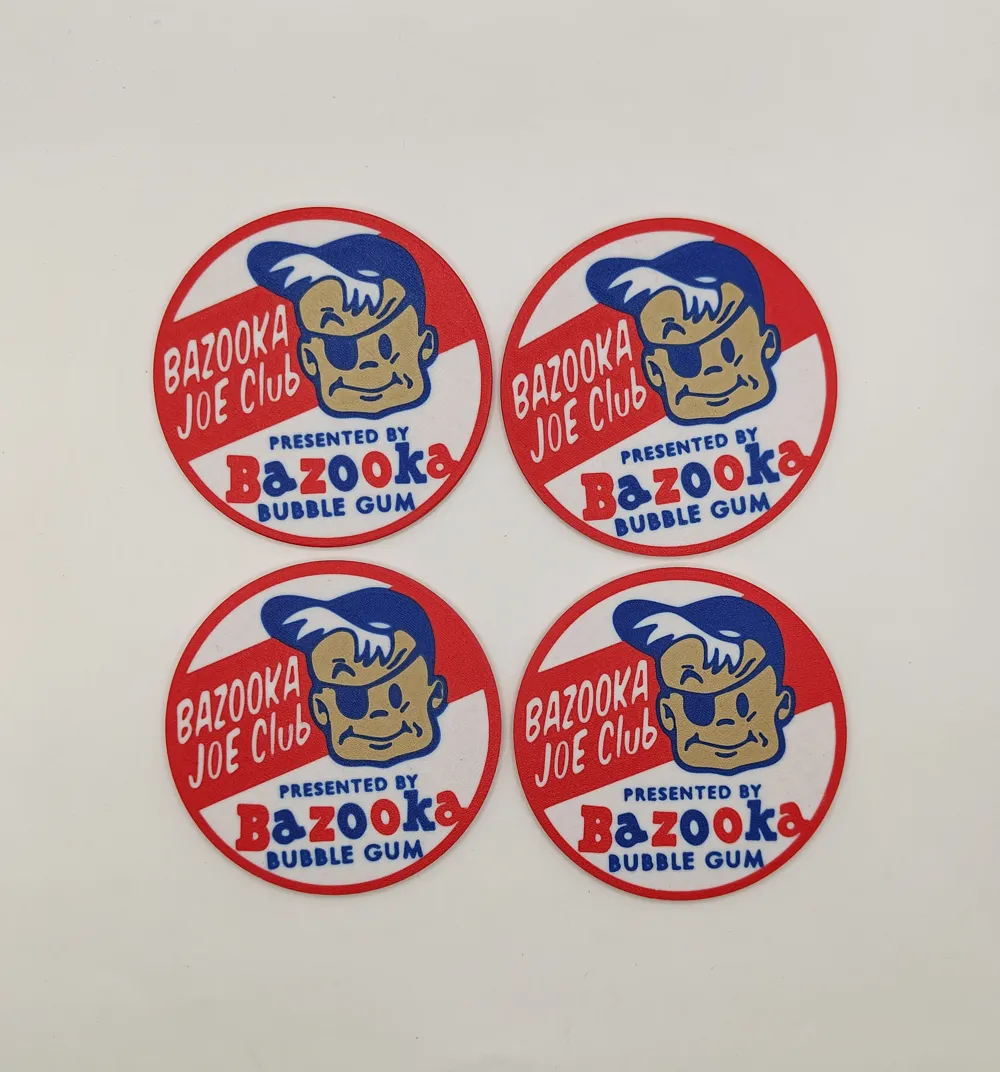 Bazooka Joe Bubble Gum Coasters - Free 3D Print Model - MakerWorld