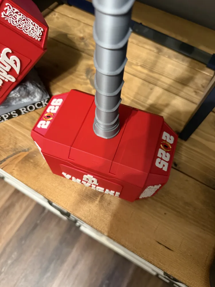 Indiana Hoosiers Themed Thor Hammer - Free 3D Print Model - MakerWorld