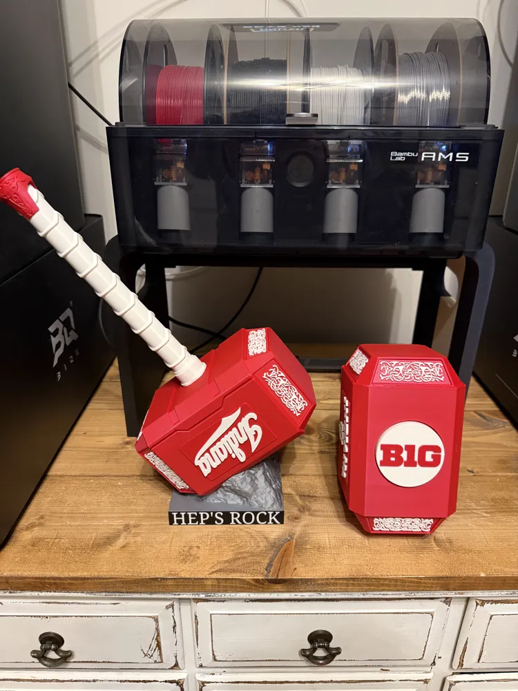Indiana Hoosiers Themed Thor Hammer - Free 3D Print Model - MakerWorld