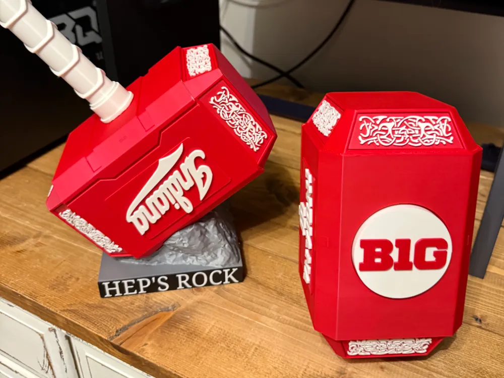 Indiana Hoosiers Themed Thor Hammer - Free 3D Print Model - MakerWorld