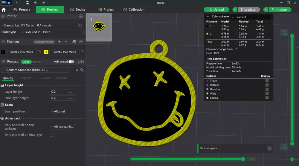 Nirvana Keyring Keychain by tramas - MakerWorld