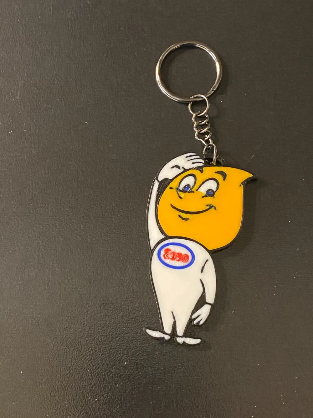 Esso Man Keychain key ring dual sided by Mrtk1970 - MakerWorld