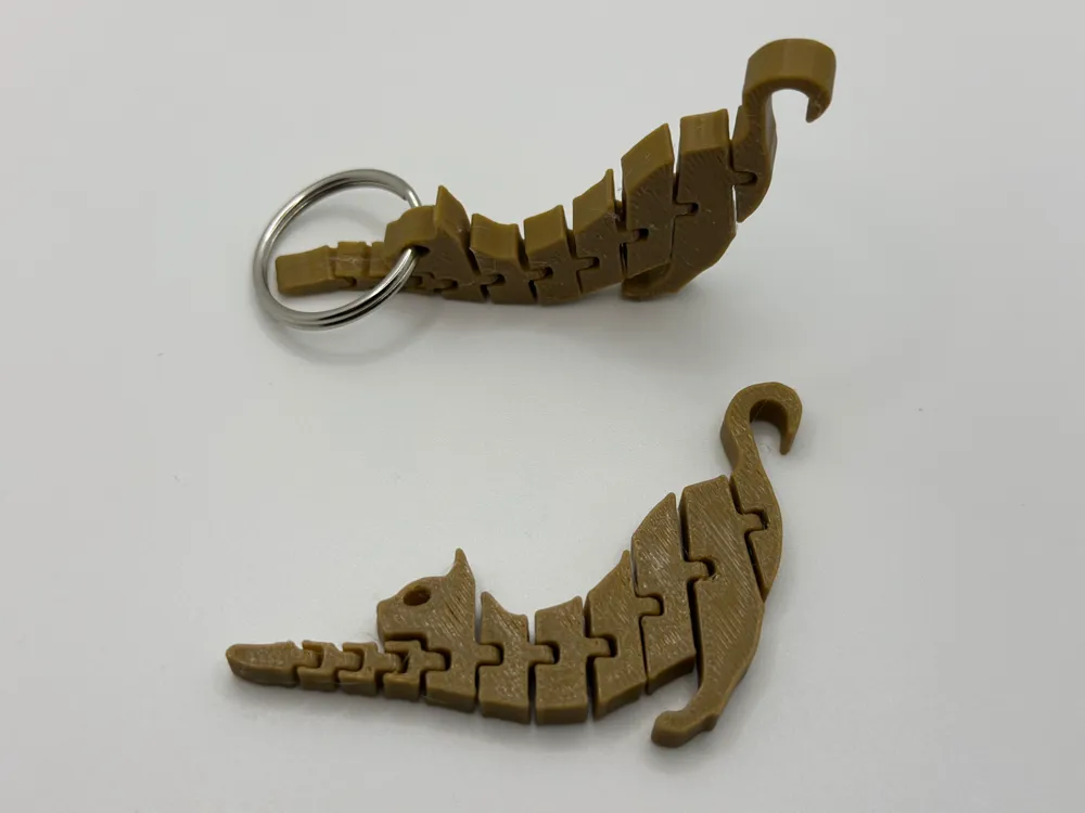 Flexi Cute Cat Keychain by cb3dmaker - MakerWorld