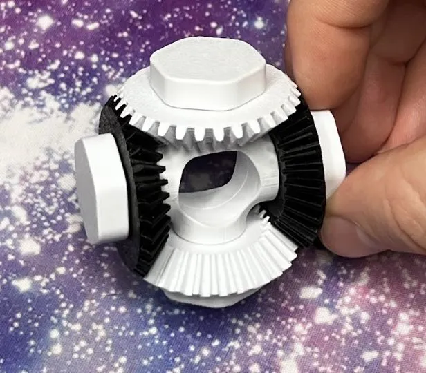 Quad-Bevel Fidget Gearset by christophersfactory - MakerWorld