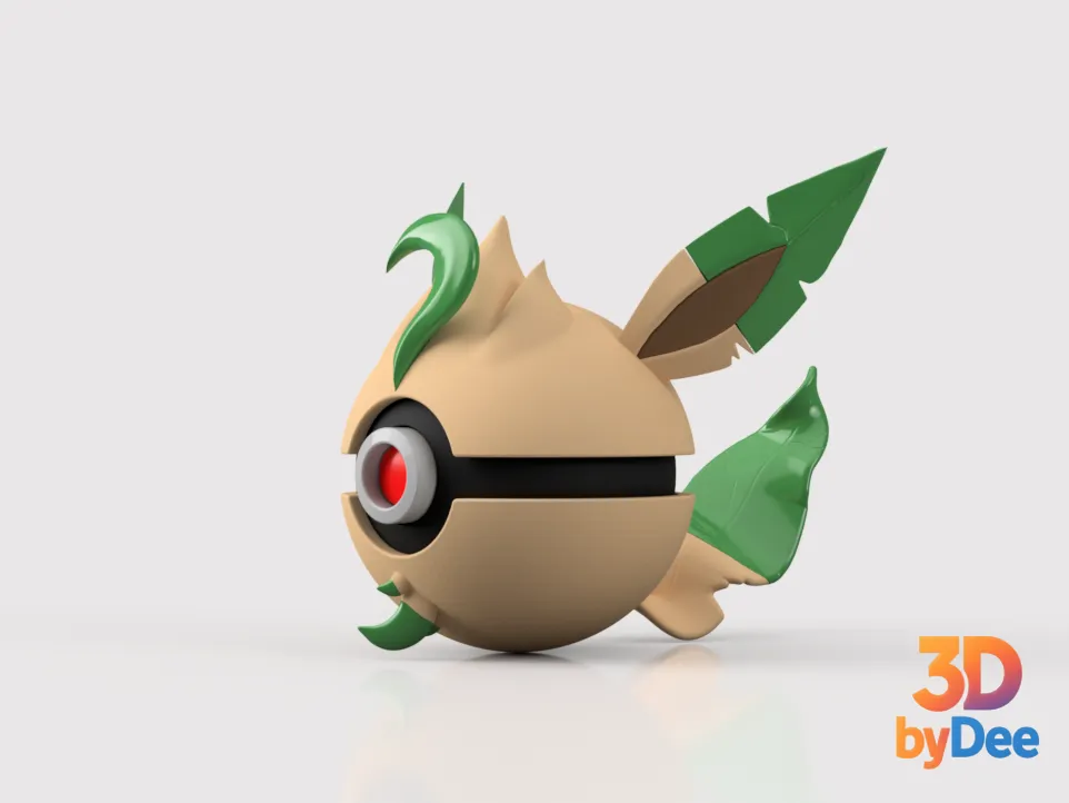 Leafeon Poke Ball by 3DbyDee MakerWorld: Download Free 3D Models